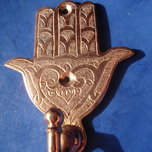 Moroccan COPPER Wall Mounted Hamsa Hand With HOOK - VARIOUS L11 Cm - Etsy