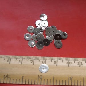 100 X Moroccan Silver Colour Mozuna Steel Sequin Discs for Handira ...