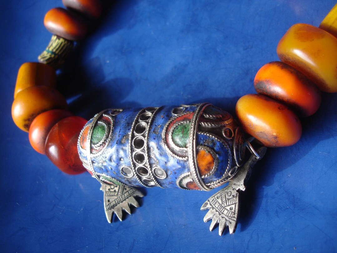 Moroccan, Mali and Mauritani Resin, Ceramic, Hand Made Enamel Beads ...