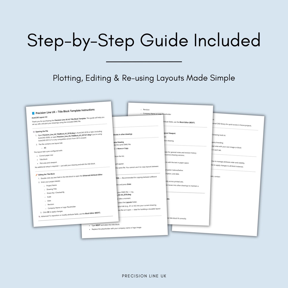 Autocad Title Block Template (A3) - Editable DWG Layout (digital ...