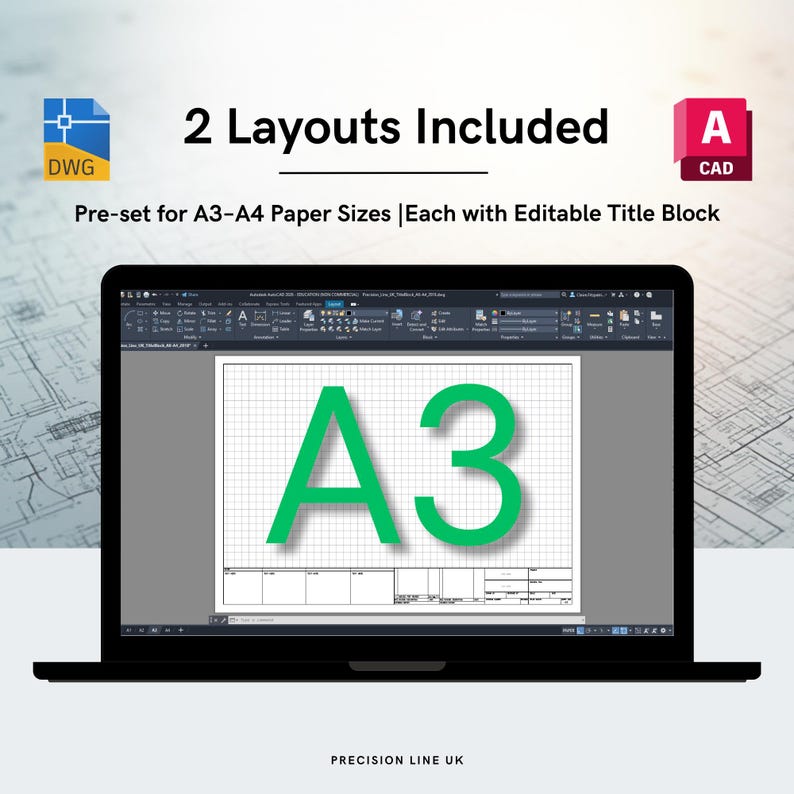 Autocad ISO A3-A4 Title Block DWG Layout Templates | Small Projects ...