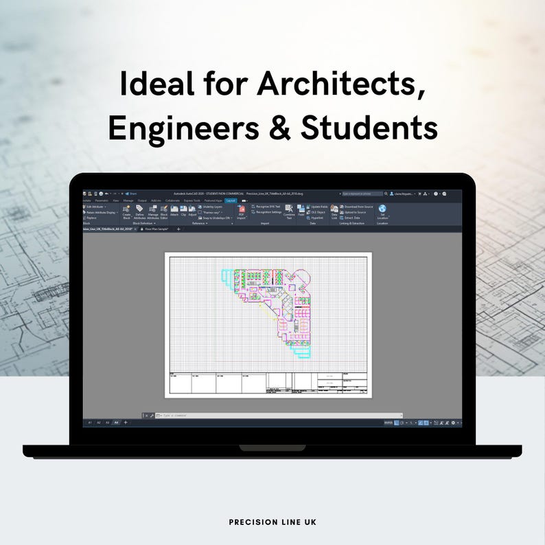 Autocad ANSI A (letter) Title Block Template | US Imperial Inches ...