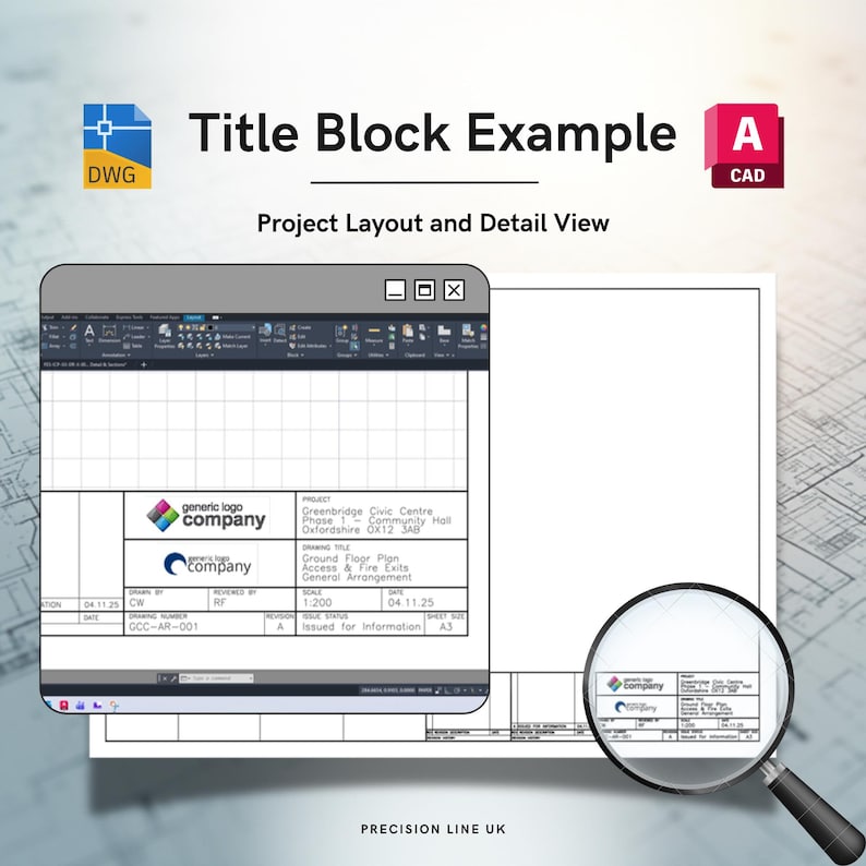 Autocad ISO A3 Title Block Template - Editable DWG Layout (digital ...