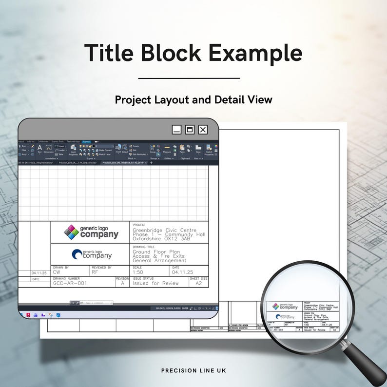 Autocad ISO A2 Title Block Template Pack - Editable DWG Layout (digital ...