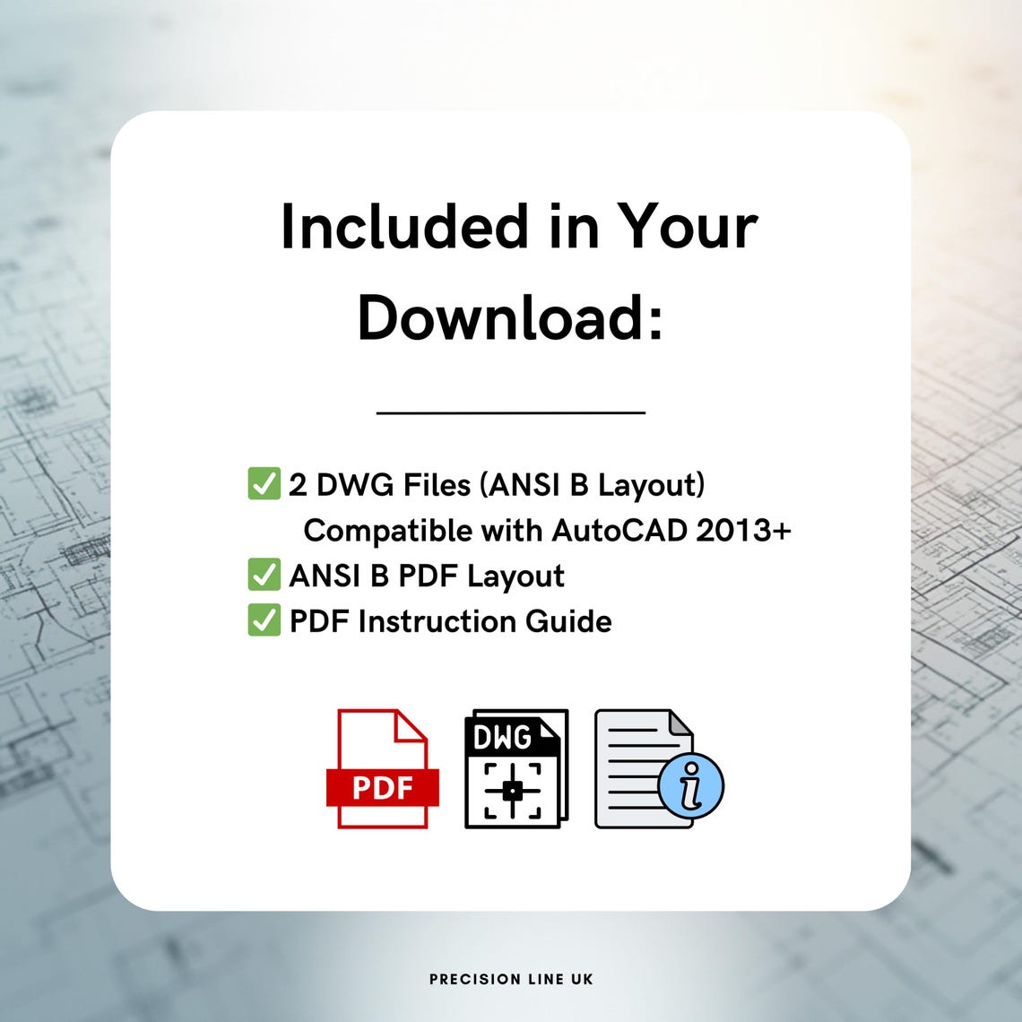 Autocad ANSI B Title Block Template | Editable DWG (digital Download ...