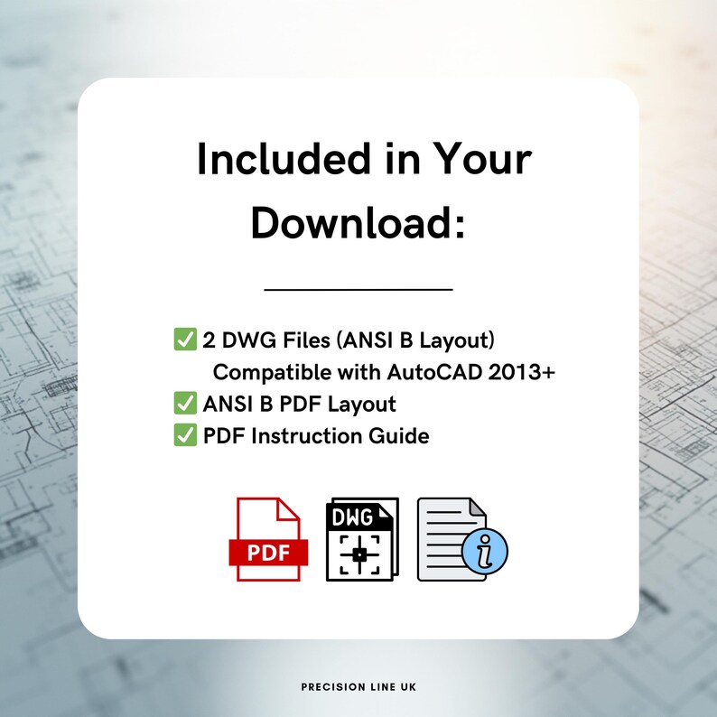 Autocad ANSI B Title Block Template | Editable DWG (digital Download ...