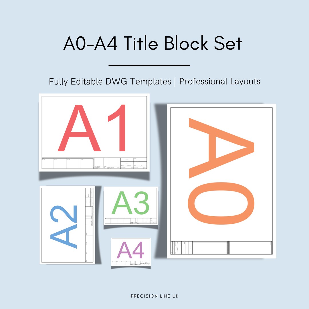 Autocad Title Block Template Pack (A0-A4) - Editable DWG Layouts ...