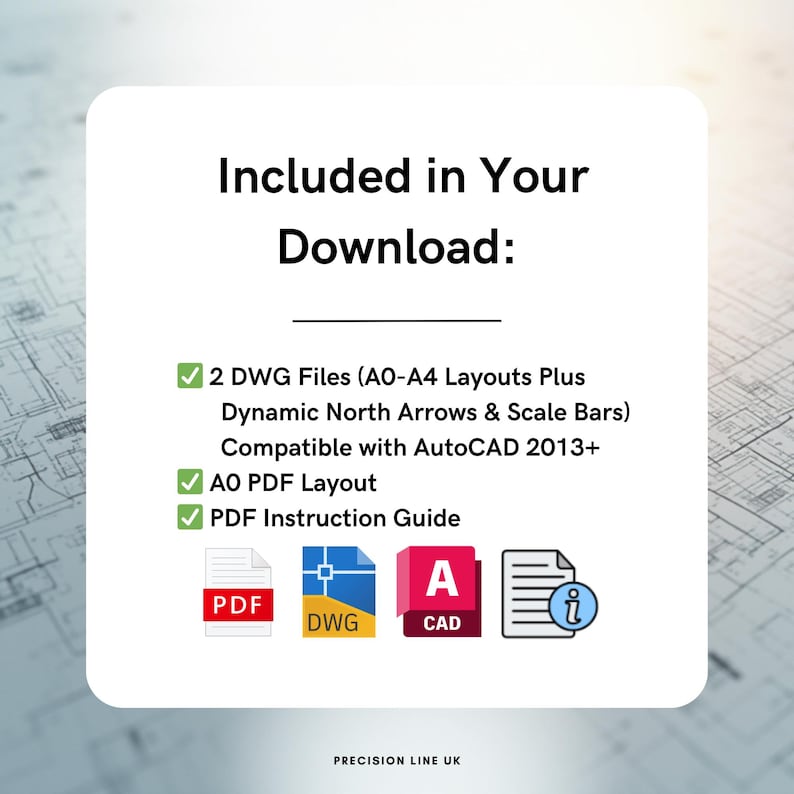 Autocad Title Block Bundle: A0-A4 ISO DWG With Dynamic North Arrow ...