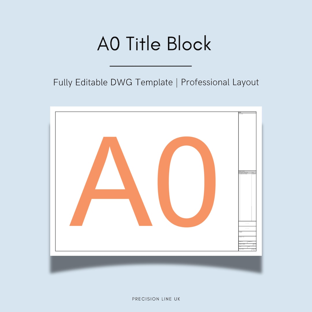 Autocad Title Block Template (A0) - Editable DWG Layout (digital ...