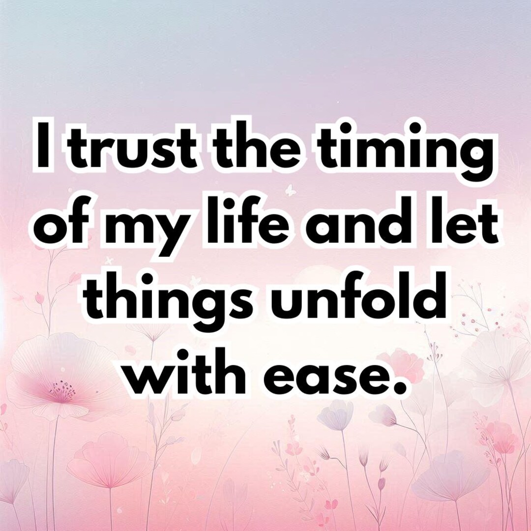 Trust the Process Affirmation Printable | Patience Quote | Calm Wall ...
