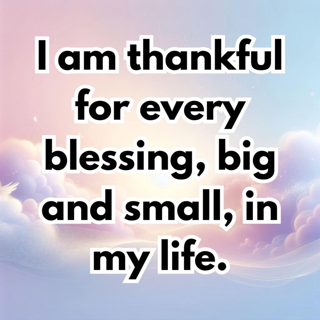 Gratitude Affirmation Printable | Thankfulness Quote Wall Art ...