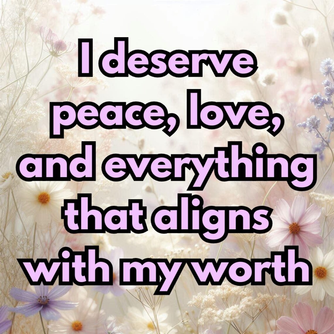 Self Worth Affirmation Printable Self Love Quote Digital Download ...