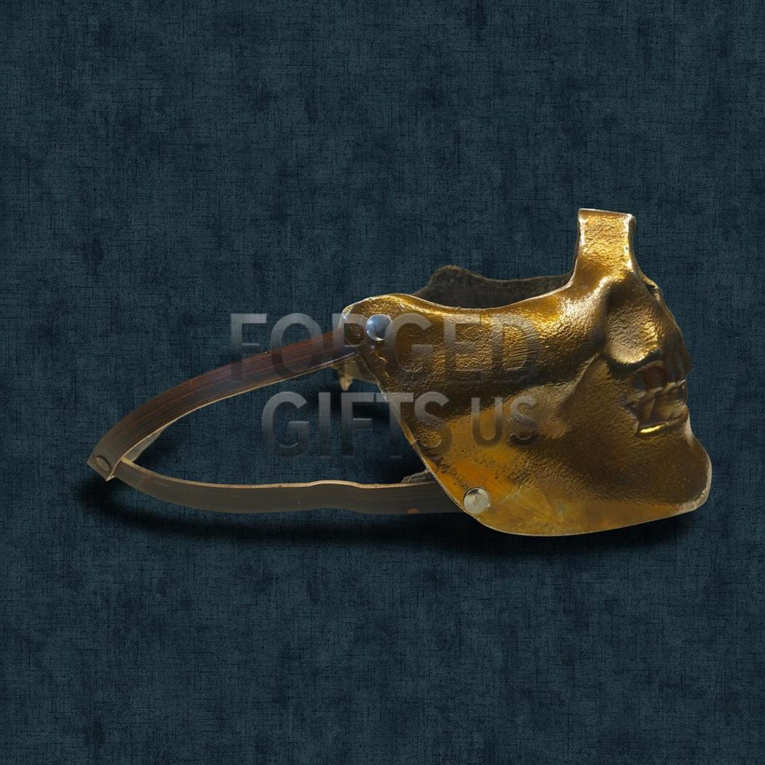 Hand-forged Brass-tone Metal Art Mask – Decorative Face Sculpture for ...