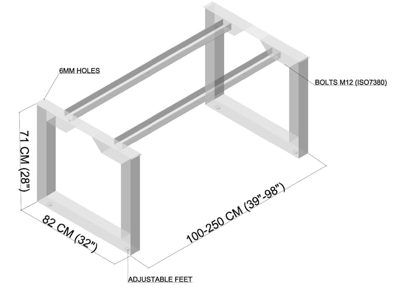 Handmade Steel Table Base: Modern Polygon Design - Etsy