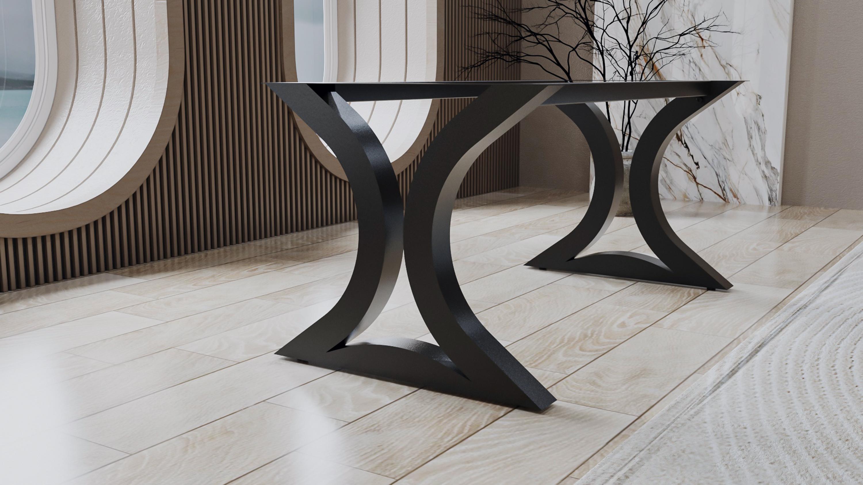 Handmade Metal Table Base: Modern X-frame Design - Etsy