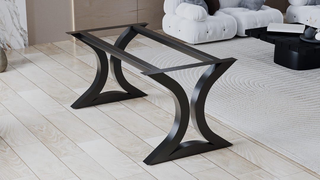 Handmade Metal Table Base: Modern X-frame Design - Etsy