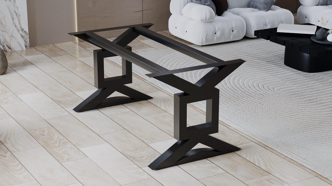 Handmade Steel Table Base: Modern Polygon Design - Etsy