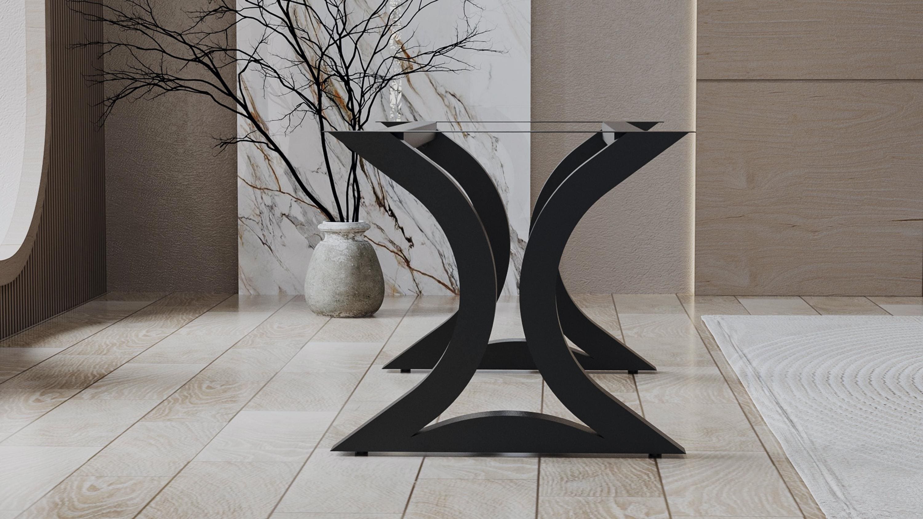 Handmade Metal Table Base: Modern X-frame Design - Etsy