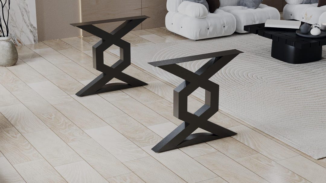 Handmade Industrial Steel Table Base: Polygon Design - Etsy
