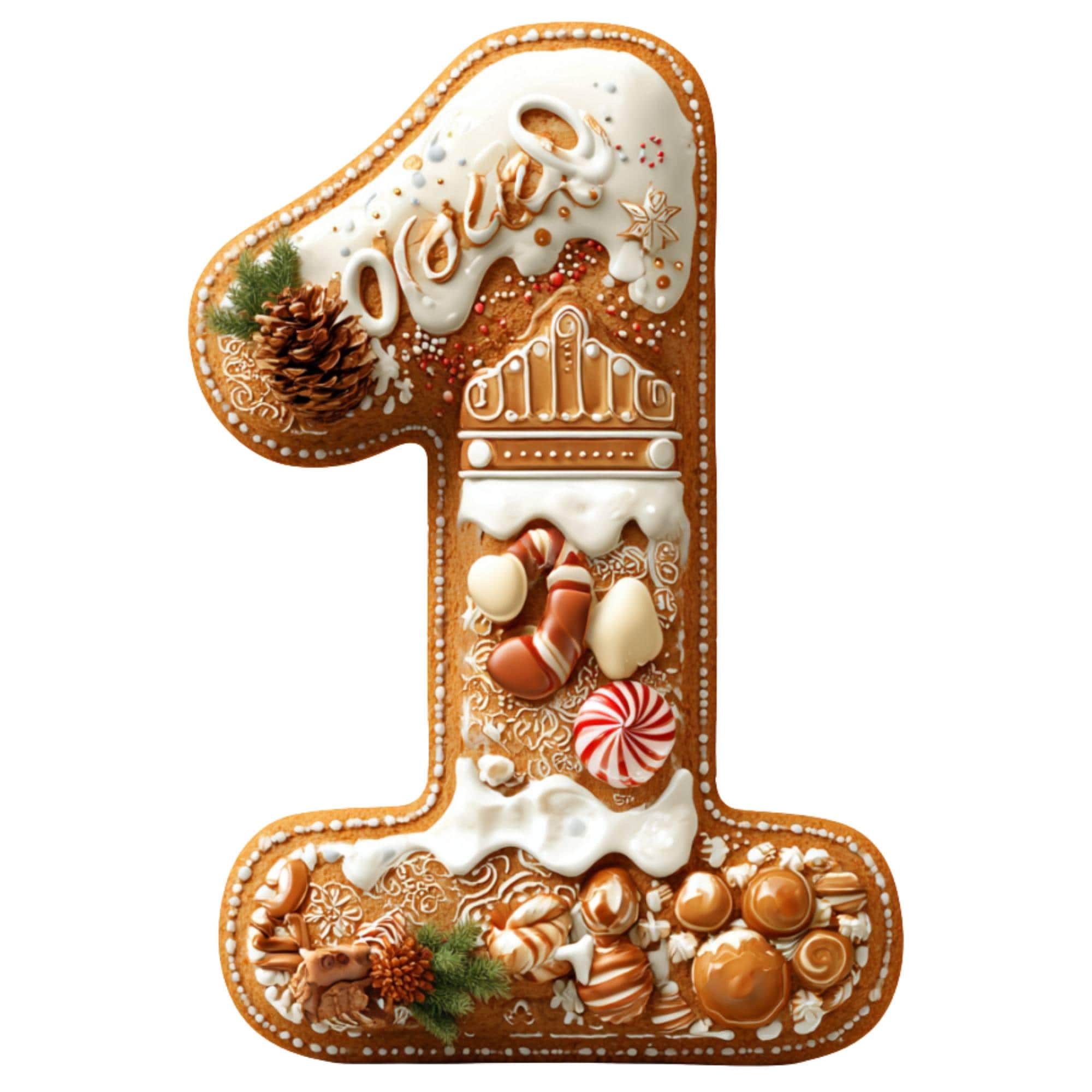 Gingerbread Alphabet & Numbers Clipart | Christmas Cookie Font (41 PNG ...