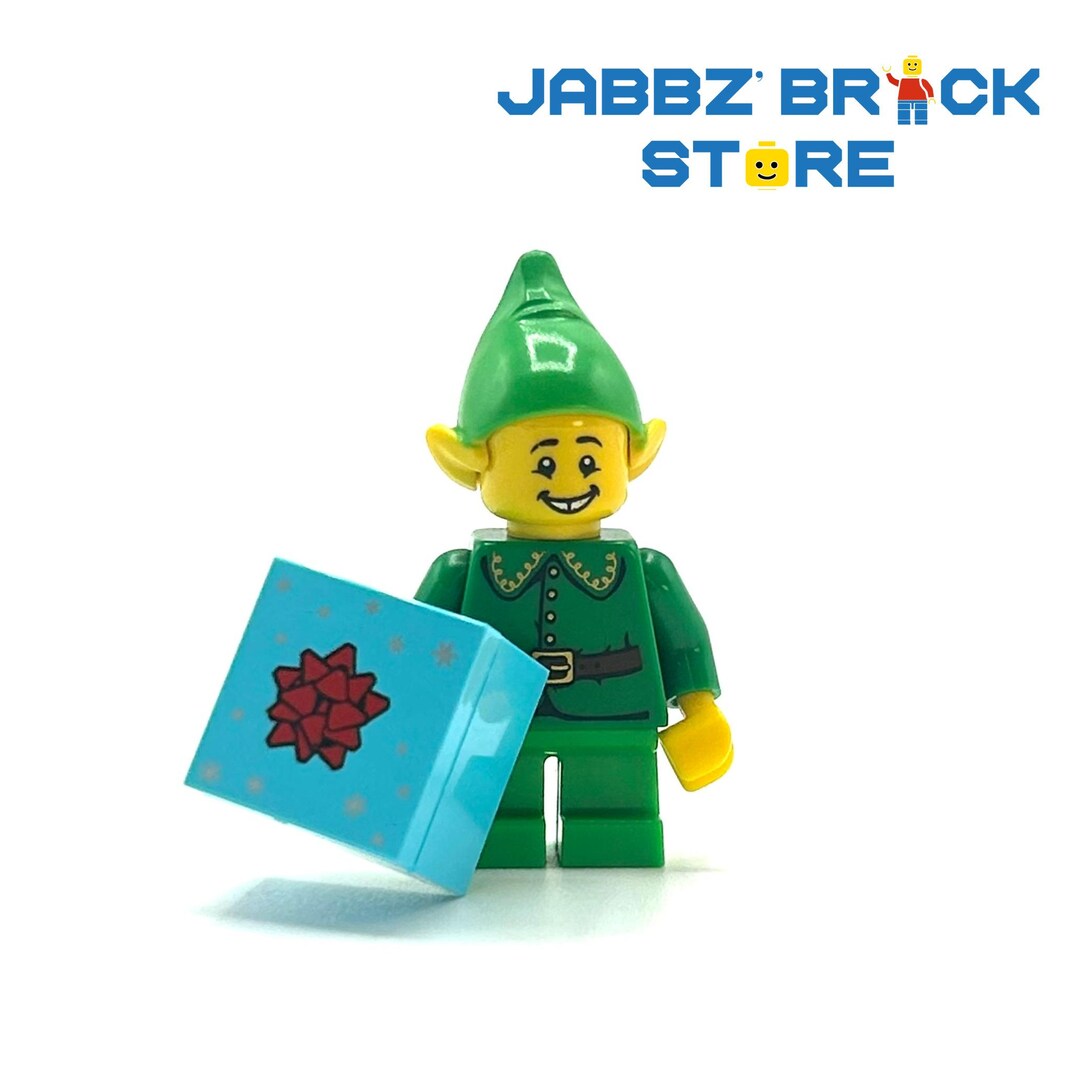 Genuine LEGO® Christmas Elf With Gift Box Santa's Helper - Etsy