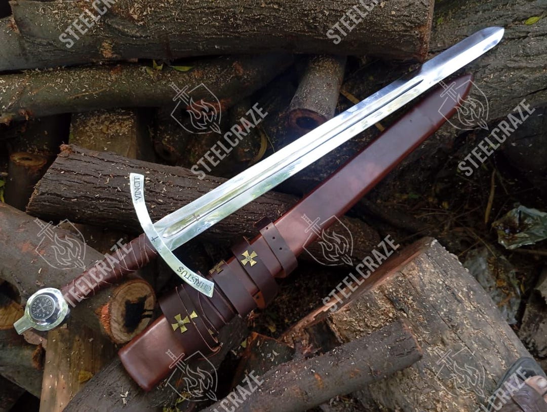 Medieval Crusader Sword | Hand-forged High Carbon Steel Knight Sword ...