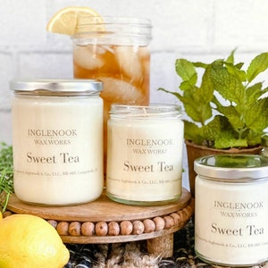 Sweet Tea Candle - 8 Oz and 16 Oz Soy Candle Inglenook Soaps Home ...