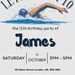 Swimming Birthday Invitation Template | Pool Party Invite (canva ...
