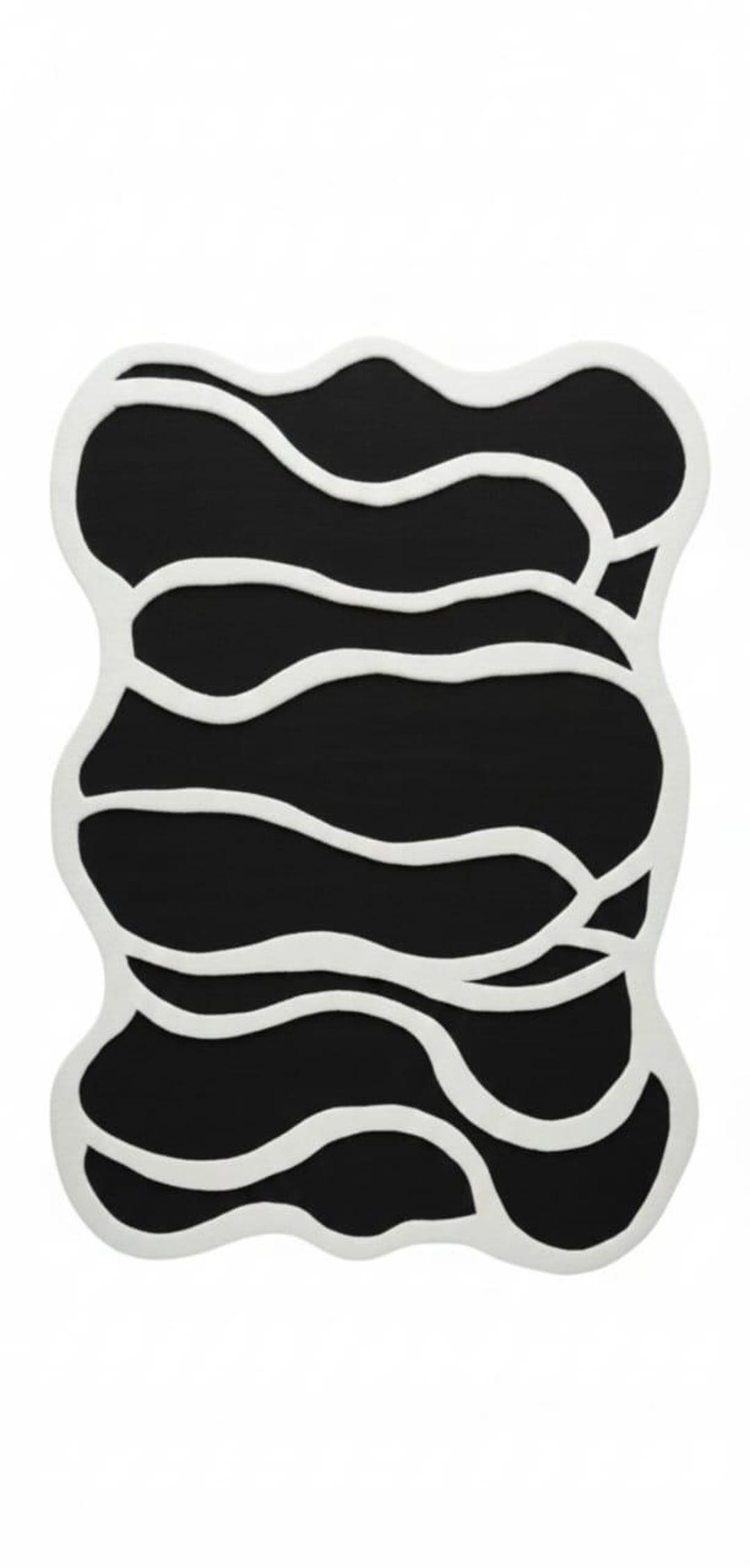 Abstract Wavy Shaped Area Rug – Modern Sculpted Design Tufted Carpet - Etsy