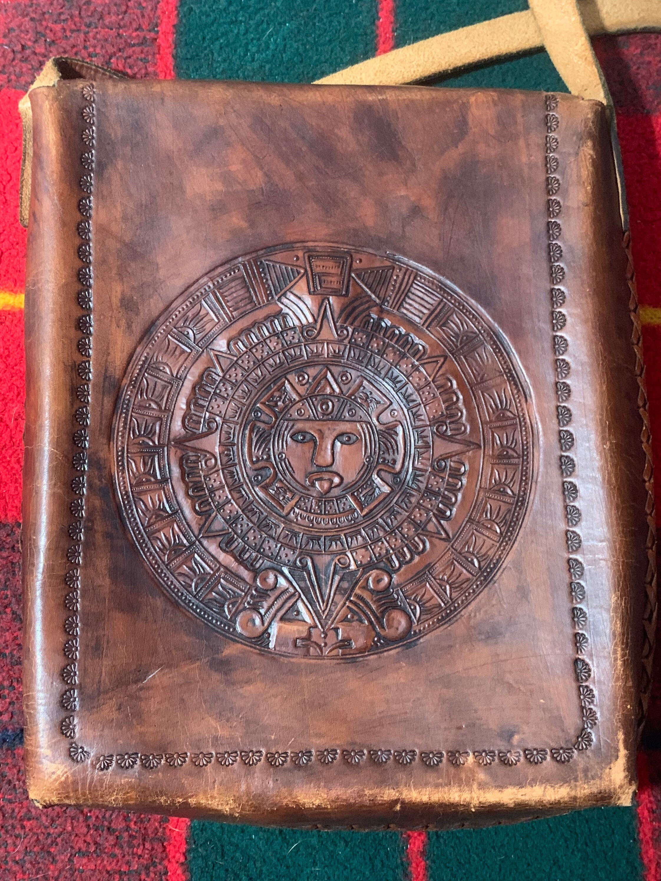 Vintage Mayan Mandala Handmade Leather Purse - Etsy