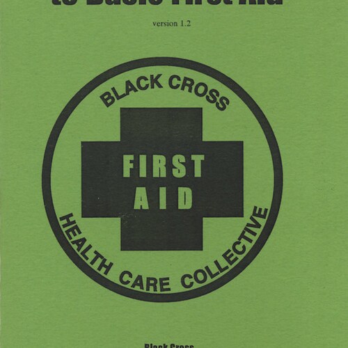 Activist Guide Basic First Aid Zine Black Cross Health Care | Etsy