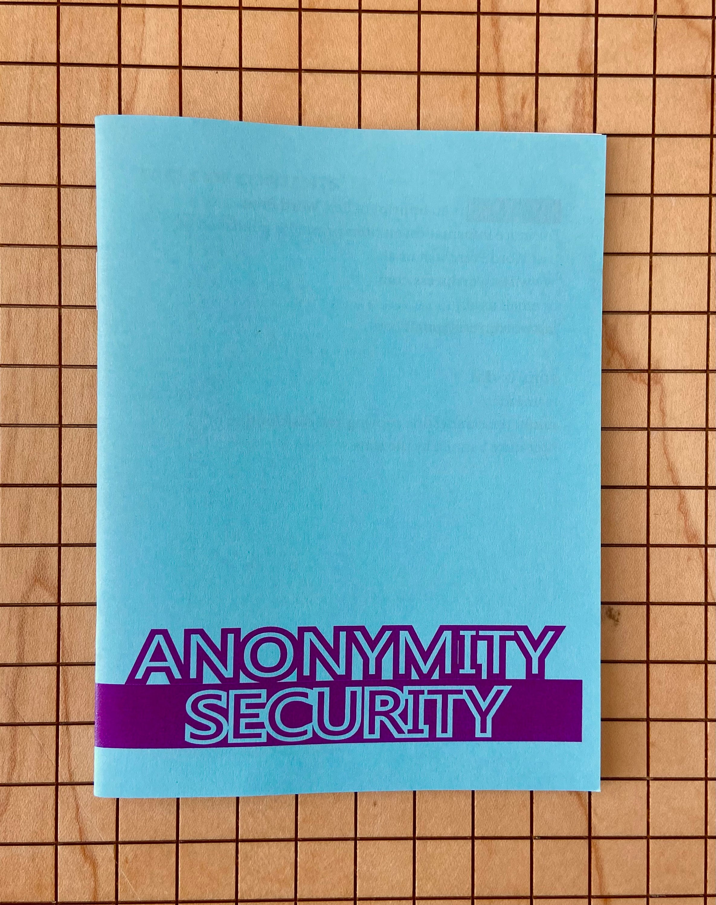 Anonymity/security | Activist | Security | Anonymity | Zine | Brand New ...