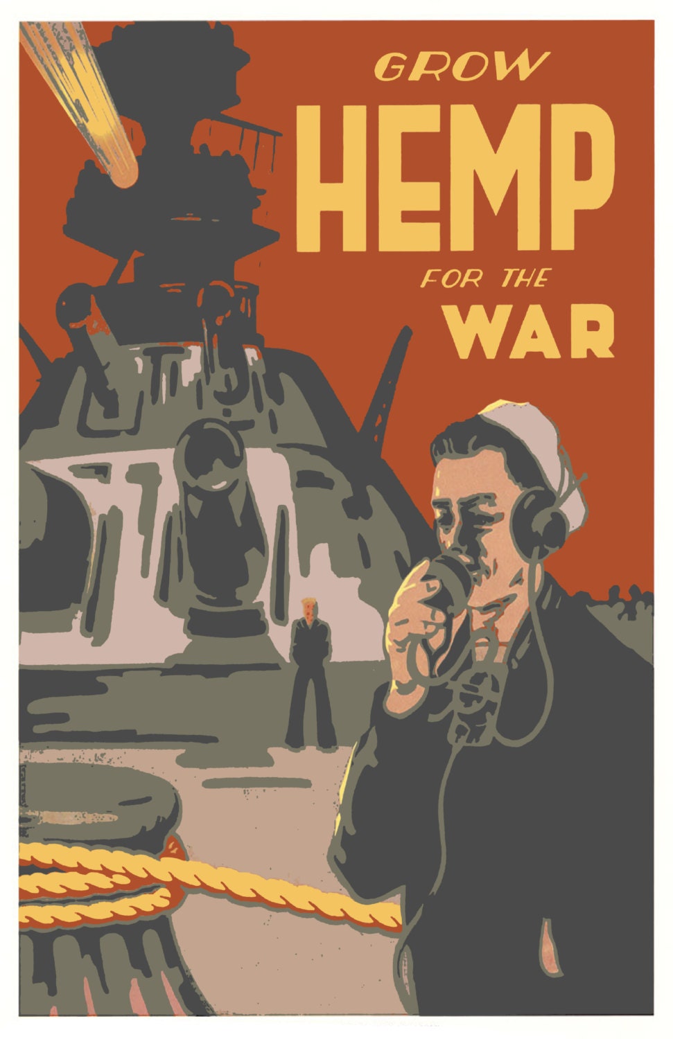 Grow Hemp for the War Poster WWII USDA Hemp Vintage | Etsy