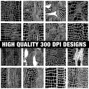 Scalix Crocodile Skin Patterns, Seamless Reptile Texture Bundle ...