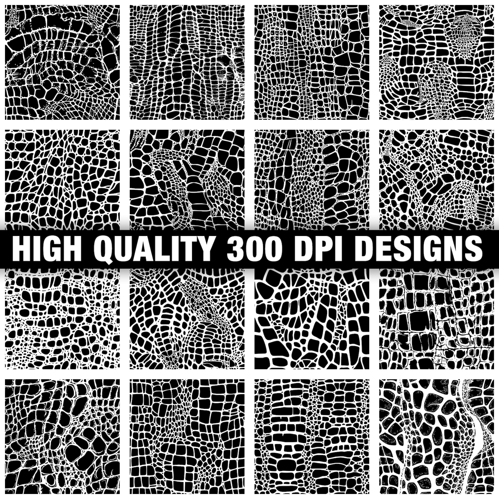 Scalix Crocodile Skin Patterns, Seamless Reptile Texture Bundle ...