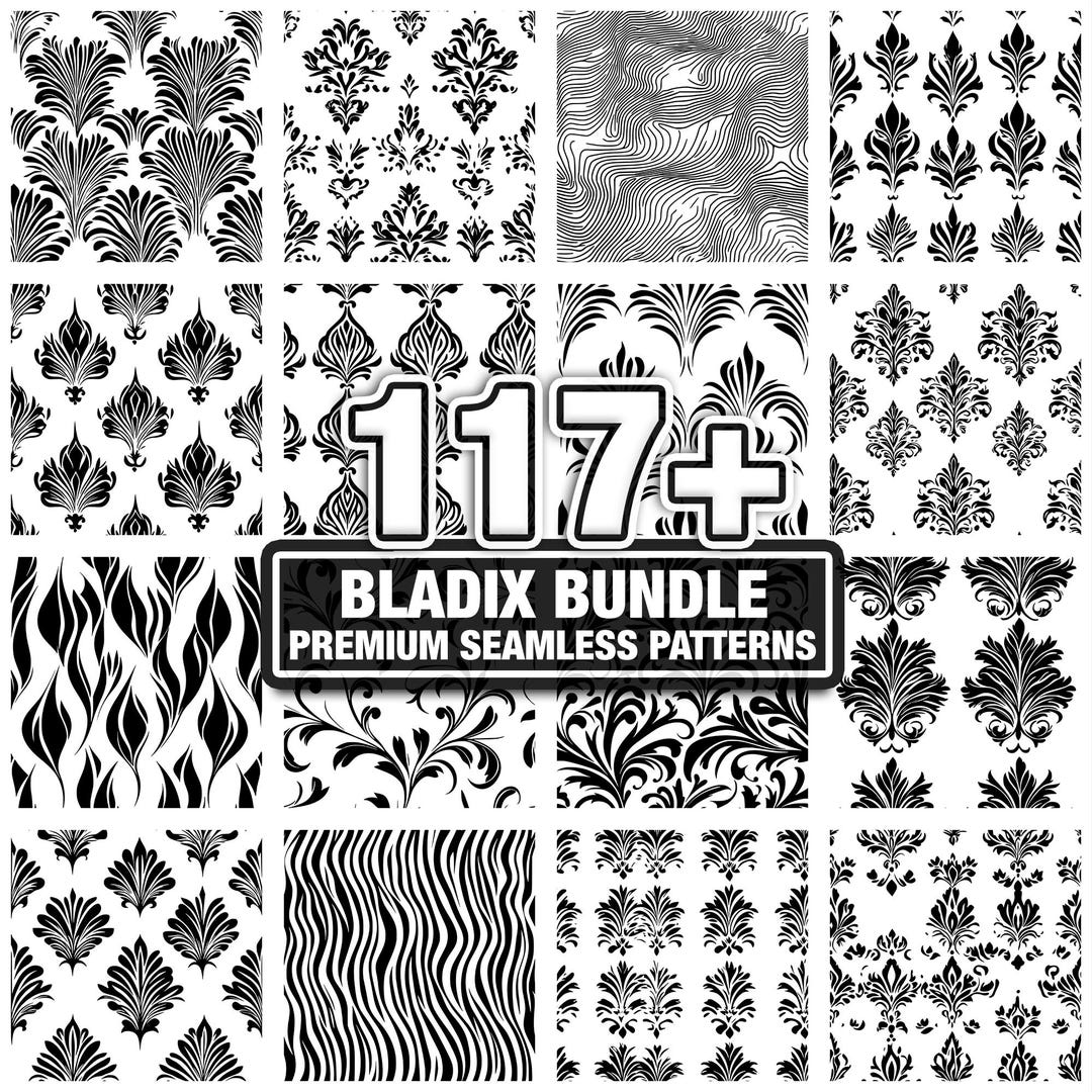 Bladix Damascus Steel Textures, Seamless Pattern Bundle. Instant ...