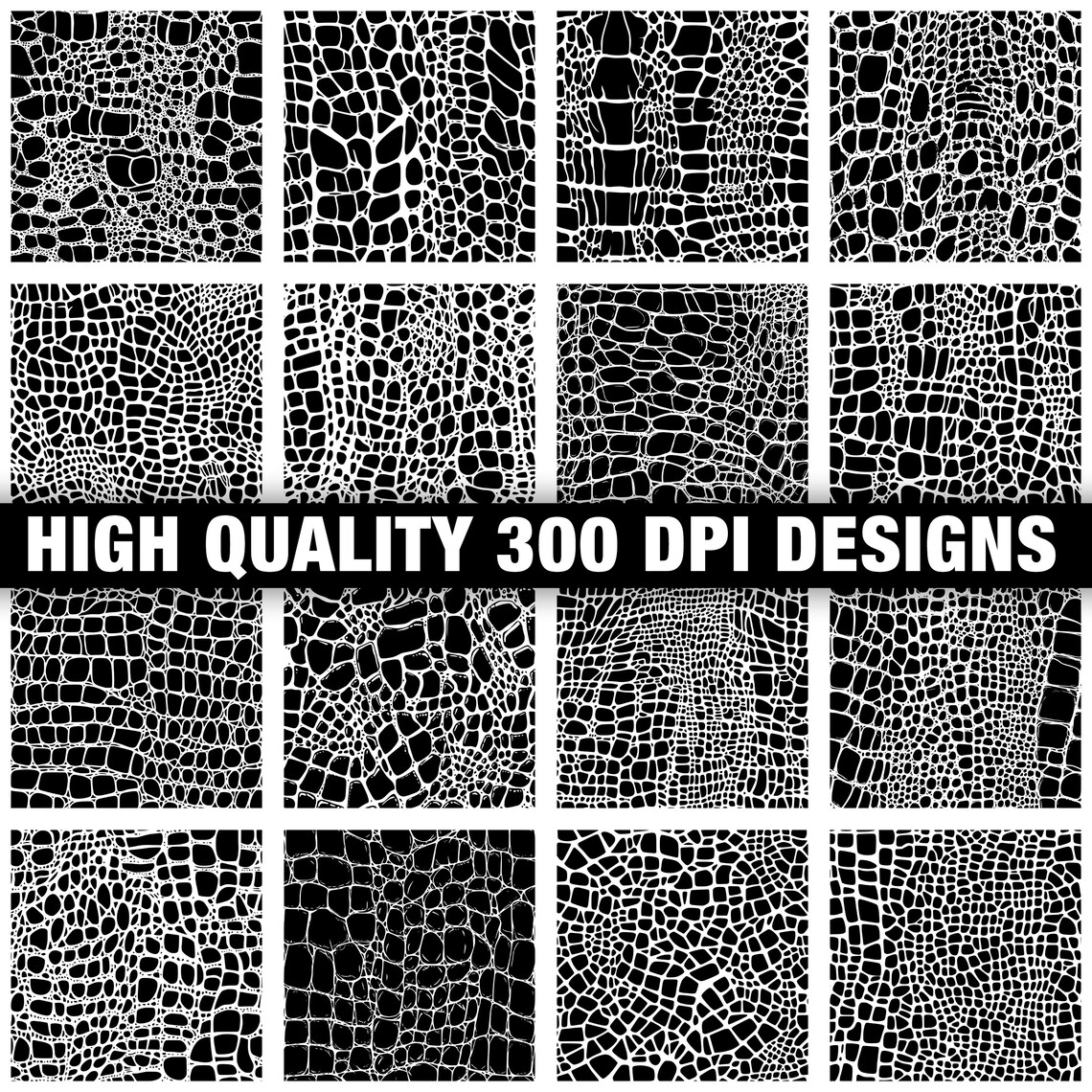 Scalix Crocodile Skin Patterns, Seamless Reptile Texture Bundle ...