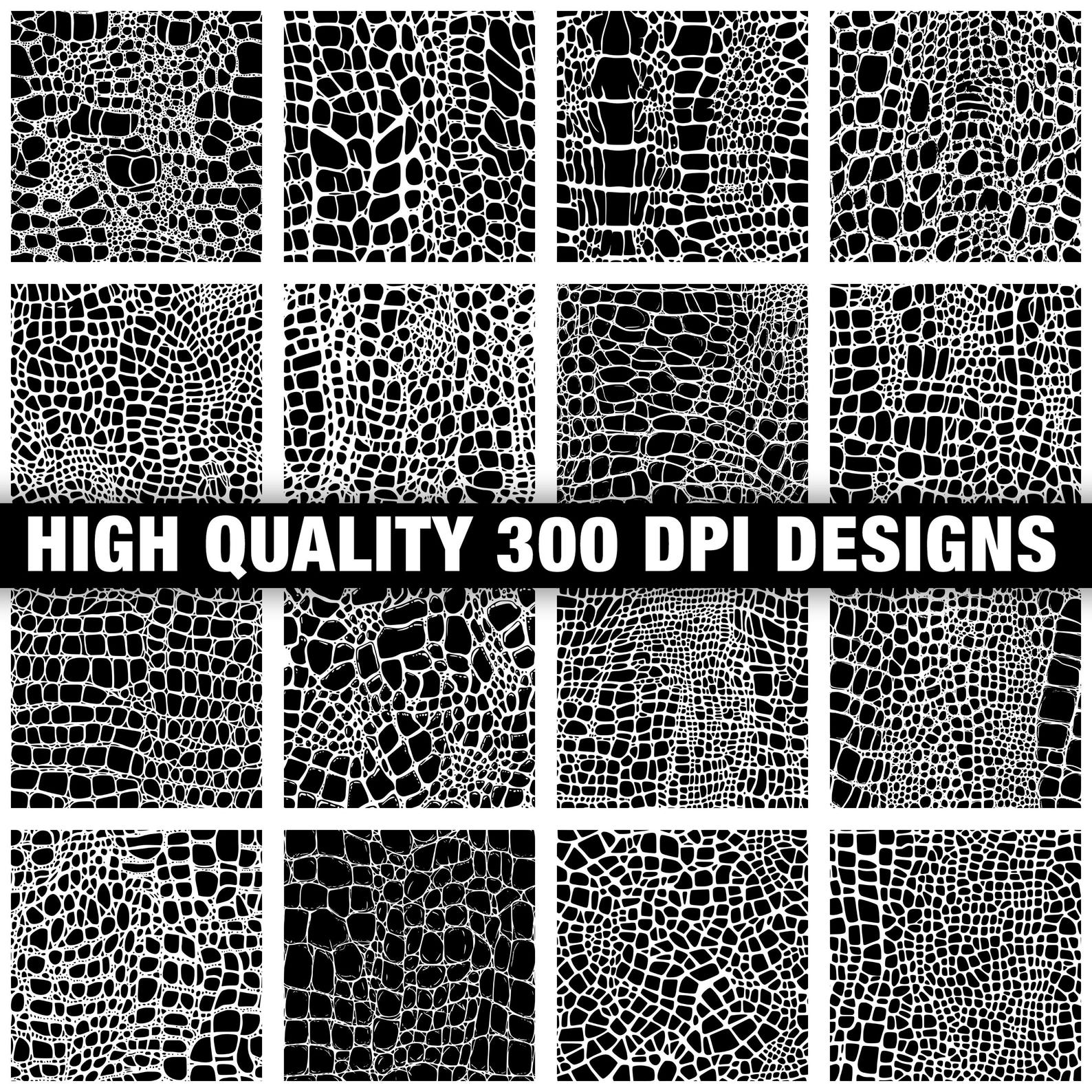 Scalix Crocodile Skin Patterns, Seamless Reptile Texture Bundle ...
