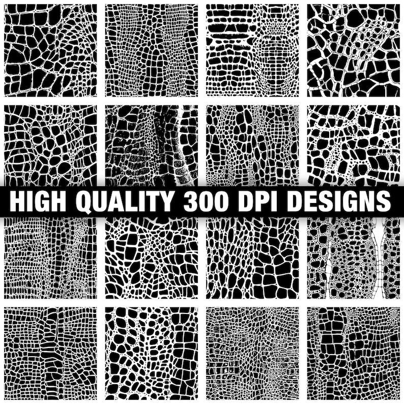 Scalix Crocodile Skin Patterns, Seamless Reptile Texture Bundle ...