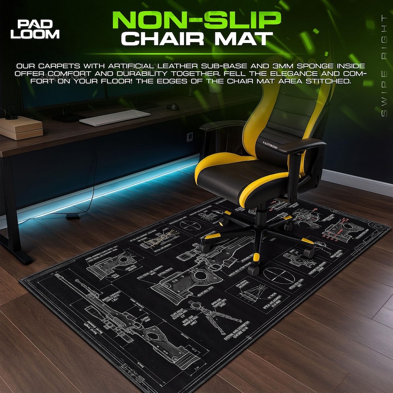 Sniper Rifle Blueprint Desk Mat, AWP Schematic, FPS Gaming Mouse Pad - Etsy