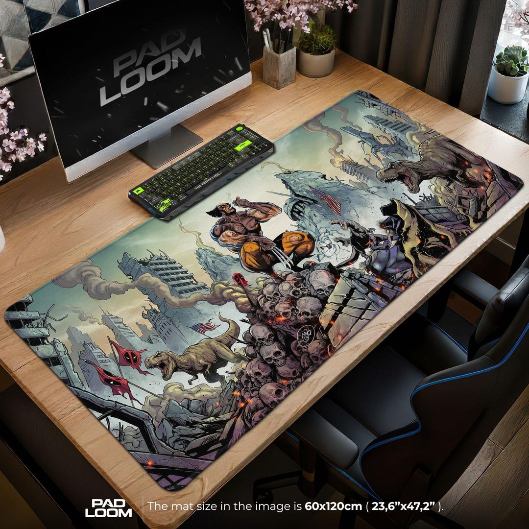 Wolverine Desk Mat, Old Man Logan Comic Art, XL Gaming Mousepad - Etsy