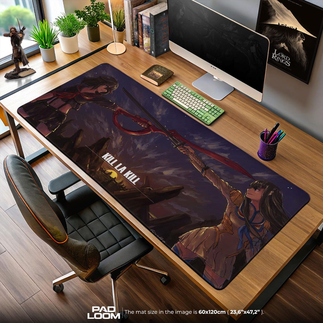 Kill La Kill Mouse Pad for Gaming Desk, Ryuko Vs Satsuki Anime Desk Mat ...