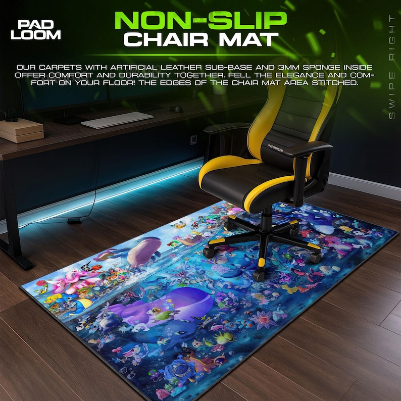 Pokémon Underwater Desk Mat, Kawaii Gamer Mouse Pad - Etsy Canada