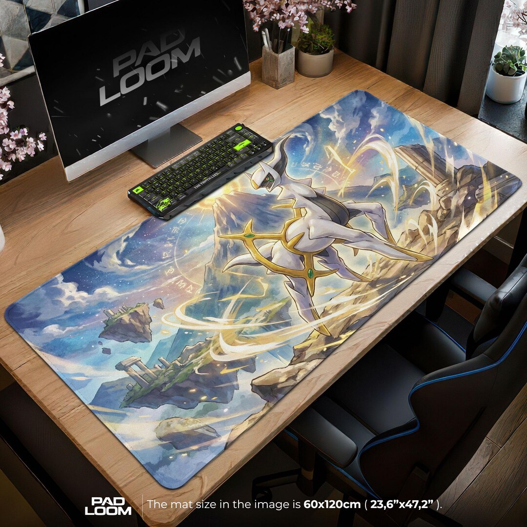 Arceus Legendary Pokémon Mouse Pad, Celestial Gaming Desk Mat, Anime ...