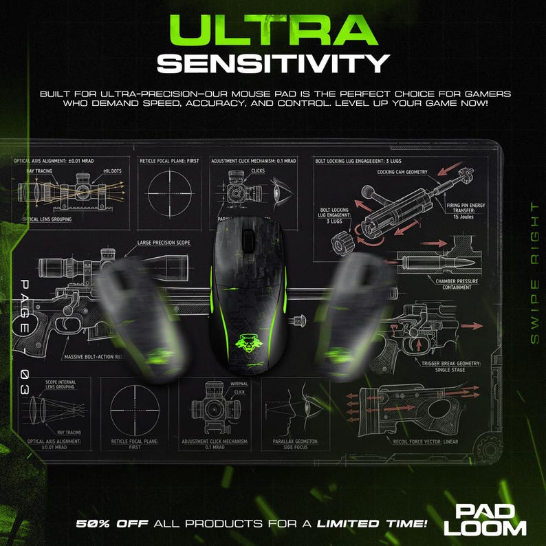 Sniper Rifle Blueprint Desk Mat, AWP Schematic, FPS Gaming Mouse Pad - Etsy