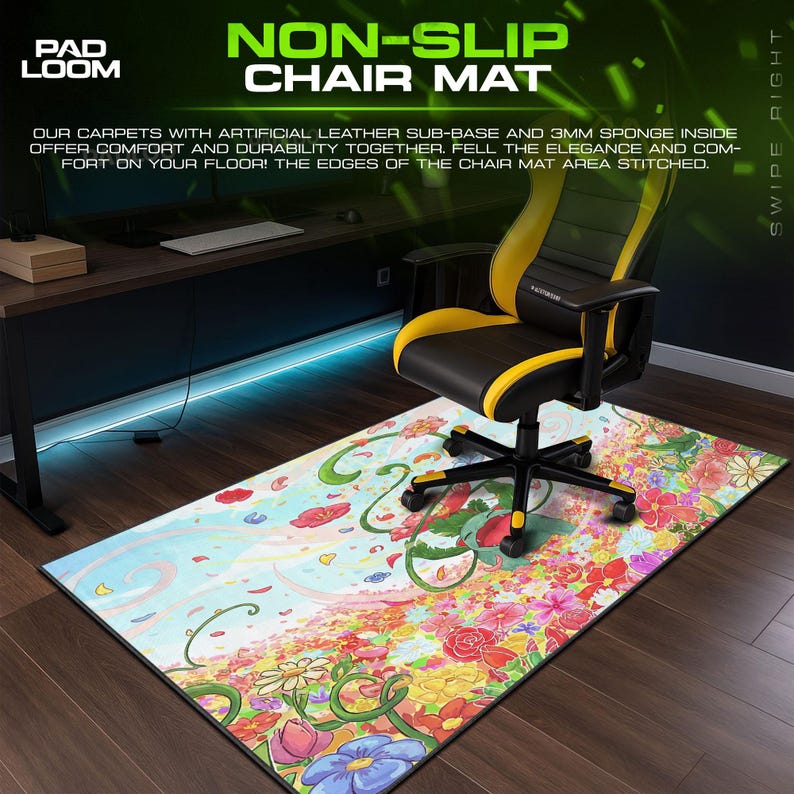 Ivysaur Floral Mouse Pad, Cute Pokemon Gaming Desk Mat, Cottagecore ...