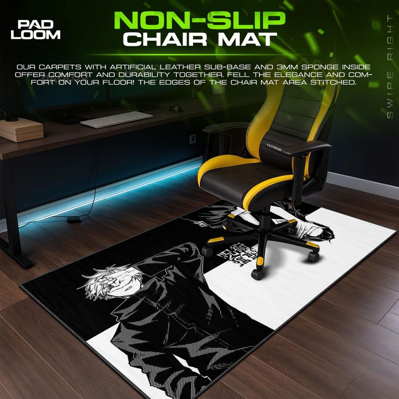 Gojo Satoru Mouse Pad Jujutsu Kaisen Desk Mat, Manga Panel Anime XXL ...