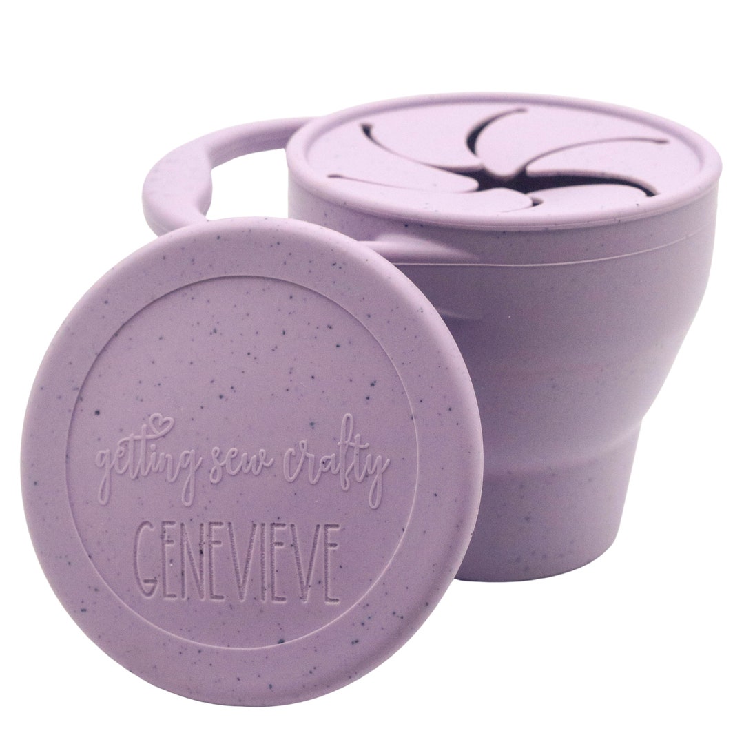 Speckled Lavender Pop up Snack Cup W/ FREE Engraving, Collapsible ...