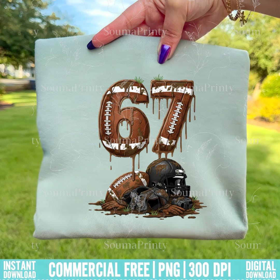 Football 67 Six Seven Meme PNG: Viral Drip Trend Art for Fans Png Funny ...