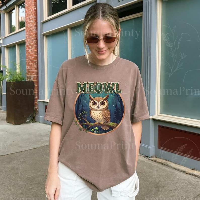 Meowl Funny Meow Cat Owl Meme PNG: Viral Brainrot Gaming Art for Teens ...